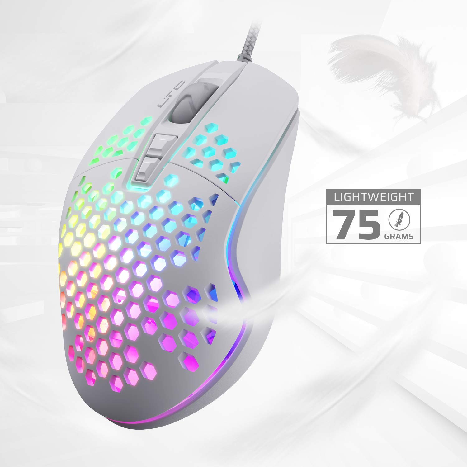 LTC Circle Pit HM-001 RGB Gaming Mouse & LTC NB1041 Nimbleback RGB Wired 104-Key Hot-Swappable Mechanical Keyboard（Red Switch） Bundle