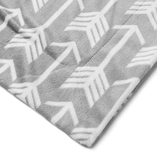 Kids N' Such Baby Blanket and Multi Use Nursing Cover, Car Seat Canopy, Shopping Cart, High Chair, and Stroller Bundle - Grey Arrow