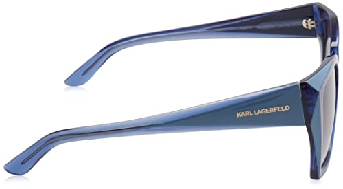 KARL LAGERFELD Women's KL6072S Square Sunglasses, Azure, One Size
