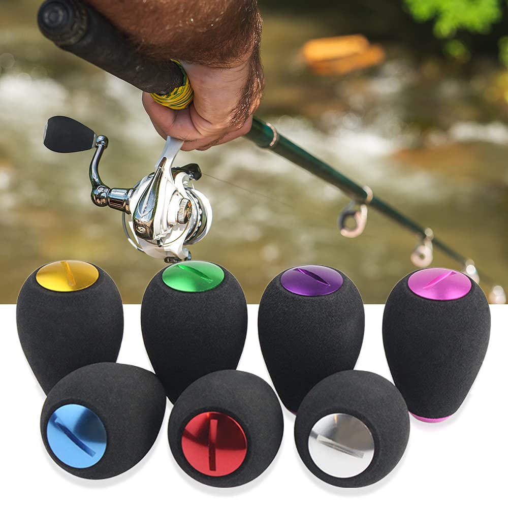 MengK Fishing Reel Handle Knob EVA Baitcasting Reel Handle Knob Trolling Reel Handle Accessory Ultralight Fishing Tackle Tools