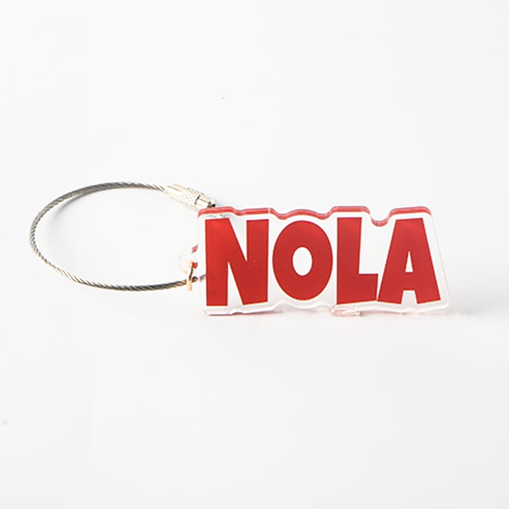 Katartizo Personalized Colorful Acrylic Name Tag Custom Print Engraved Keychain Used on Backpack, Lunch Box, Beach Bag, Luggage, Sports Bag Gift Back to School, Kids Birthday Present