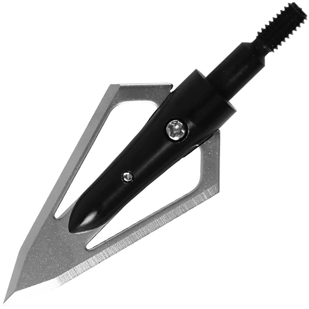 KY-MOCRIS Hunting Arrowhead Cutting Blade Archery Broadhead Traditional Crossbow Compound Bow Arrowhead (Black)
