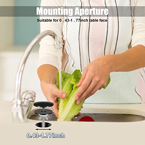 Kitchen Sink Hole Covers, 2 inch Stainless Steel Sink Tap Hole Plug Matte Black Faucet Hole Cover Kitchen Sink Hole Cap for Leakage Prevention