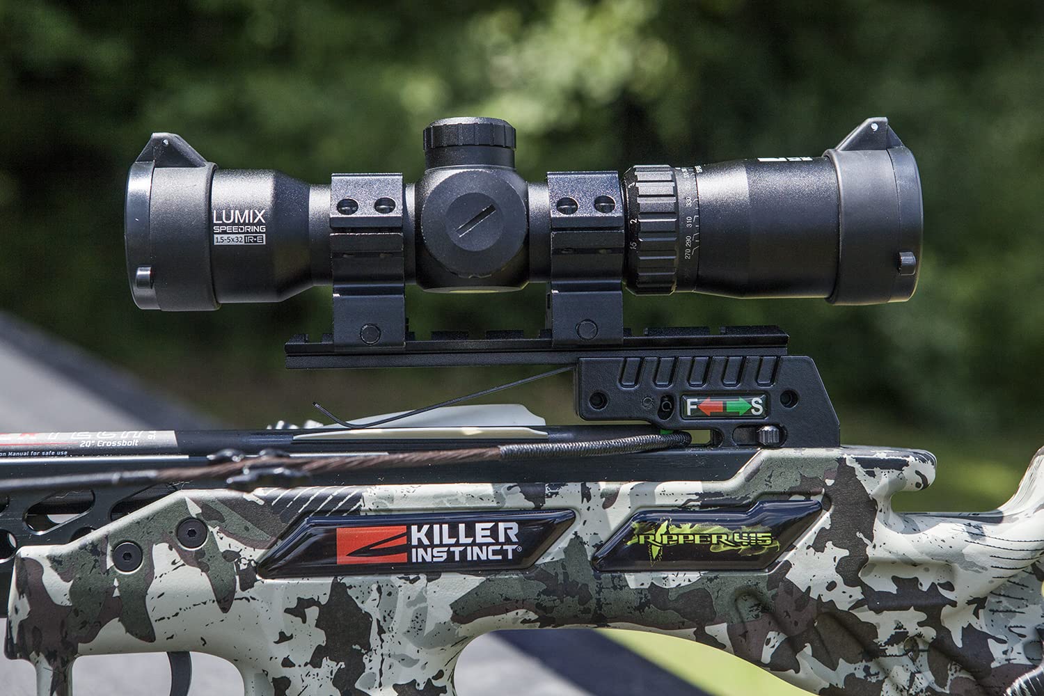 Killer Instinct's Lumix Speedring⢠Crossbow Scope! This Scope Has an Adjustable Ring for Varying Speeds If You are Using Our Heavier Hypr KE Crossbow Bolts! This Scope is 1.5-5 X 32