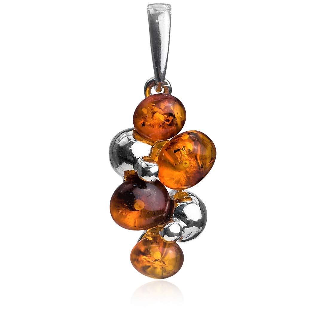 Ian and Valeri Co. Amber Sterling Silver Pendant