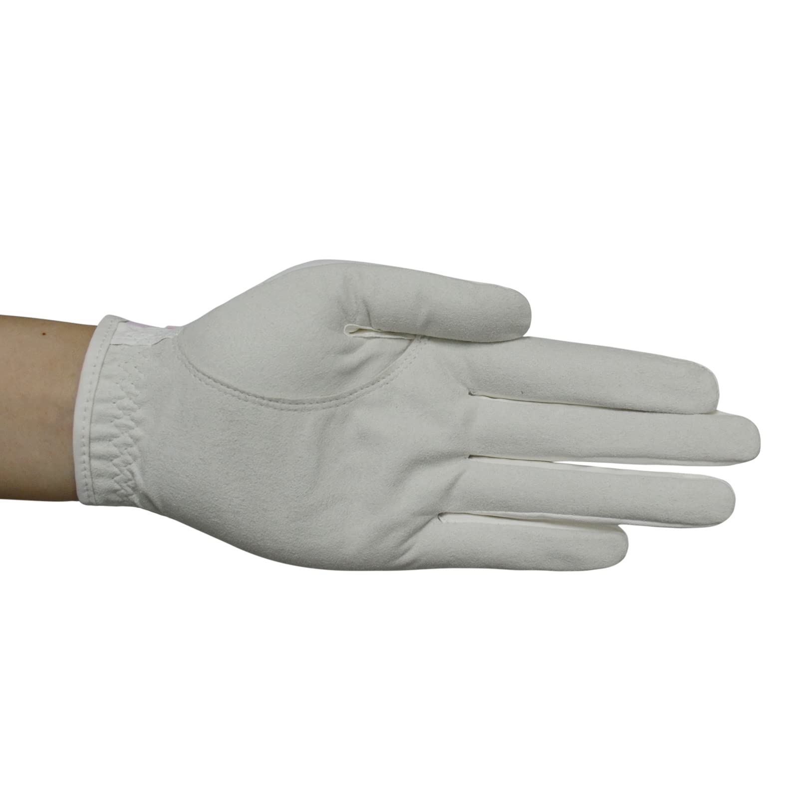 MJ Women's Golf Synthetic Leather Glove for Hands, Pack of 2, Blue and Pink (#20, Pink)