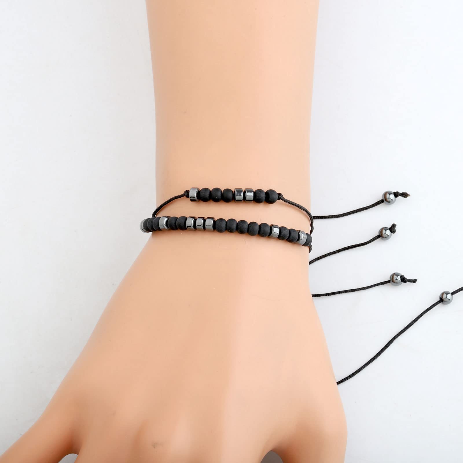 LQRI Dad and Daughter Matching Morse Code Bracelets Father Daughter Gift The Love Between A Father and Daughter Is Forever (Dad and Daughter)
