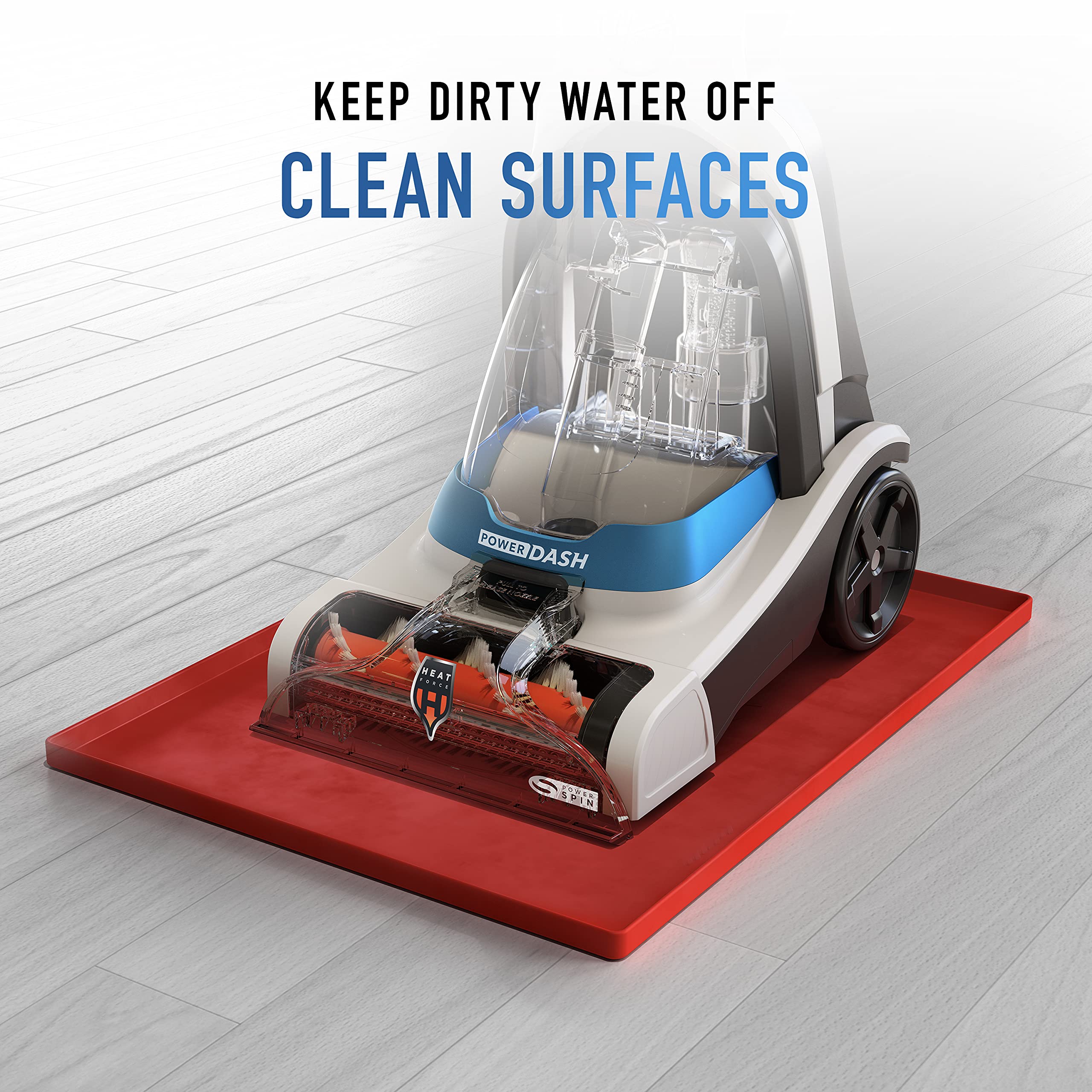 Hoover PowerDash Pet Compact Carpet Cleaner, Shampooer Machine, Lightweight, with Storage Mat, FH50750, Blue