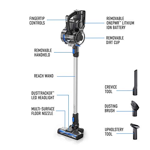 Hoover ONEPWR Blade+ Cordless Stick Vacuum Cleaner, Lightweight, BH53310V, Silver