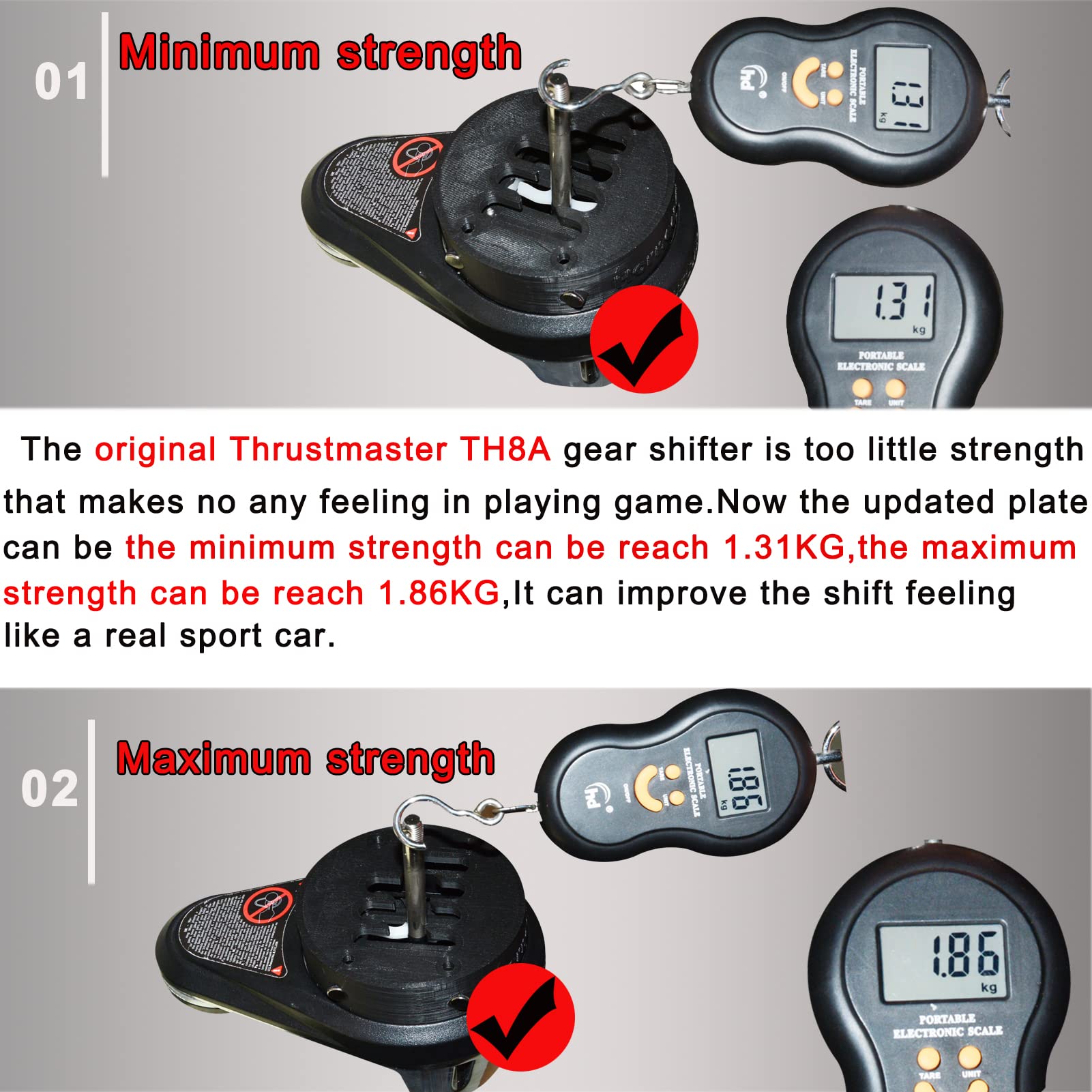 Obokidlyamor Upgrade Gear Shifter Plate Modification Kit For Thrustmaster TH8A; 6+R Gear Shift for ATS ETS ETS2 Dust Sim Racing Games Sequence Sequential Shifter Function (7+R)