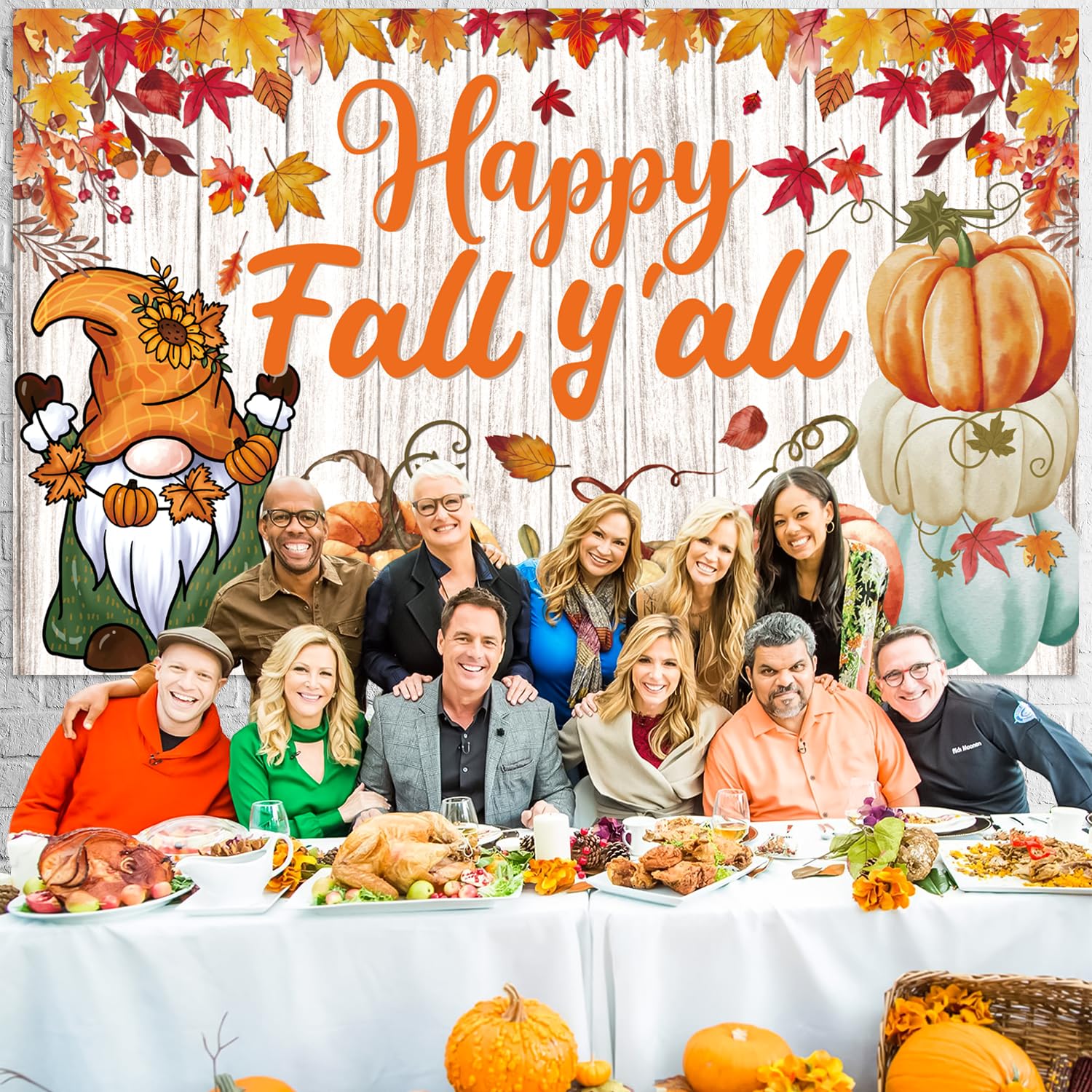 Large 71" X 43" Happy Fall Yall Banner, Fall Festival Decorations Banner, Fall Festival Banner for Fall Bulletin Board Decorations, Fall Party Decorations for Classroom Office