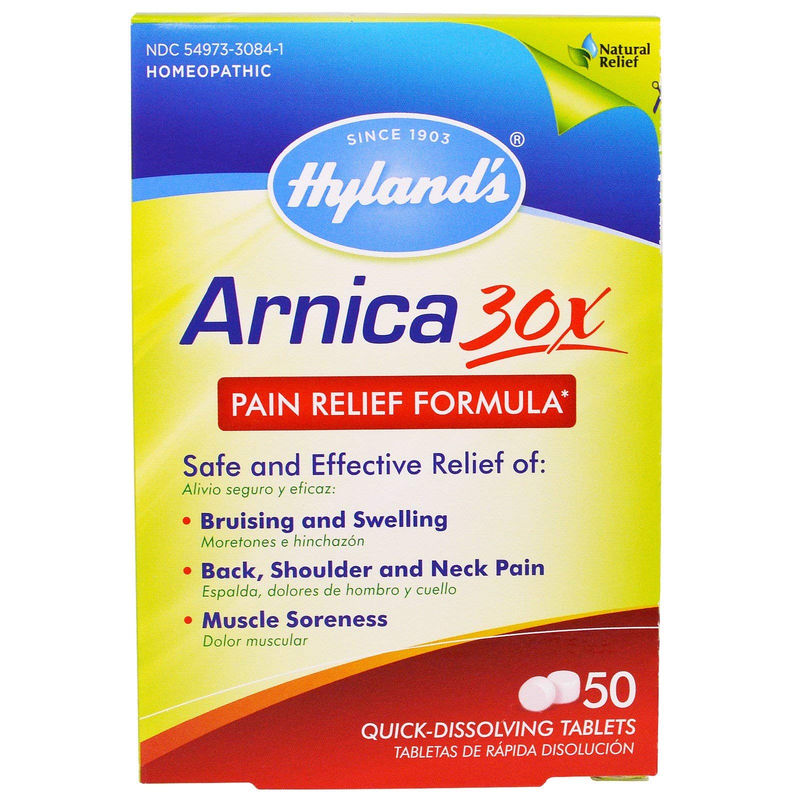 Hyland's Arnica 30x Quick Dissolving Tablets - 50ct, Pack of 2