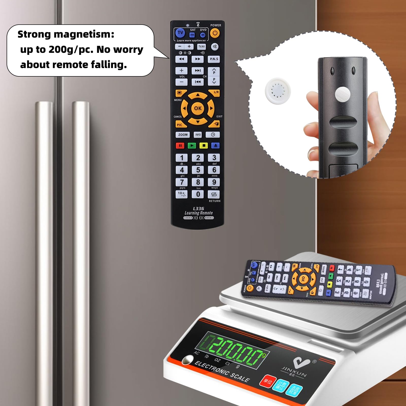 Wellinlux Magnetic Remote Control Holder Wall Mount, Remote Control Organizer, TV Remote Wall Mount Holder, Fan Remote Holder, Reliable Adhension and Strong Magnetic Attraction Force (6 Packs)