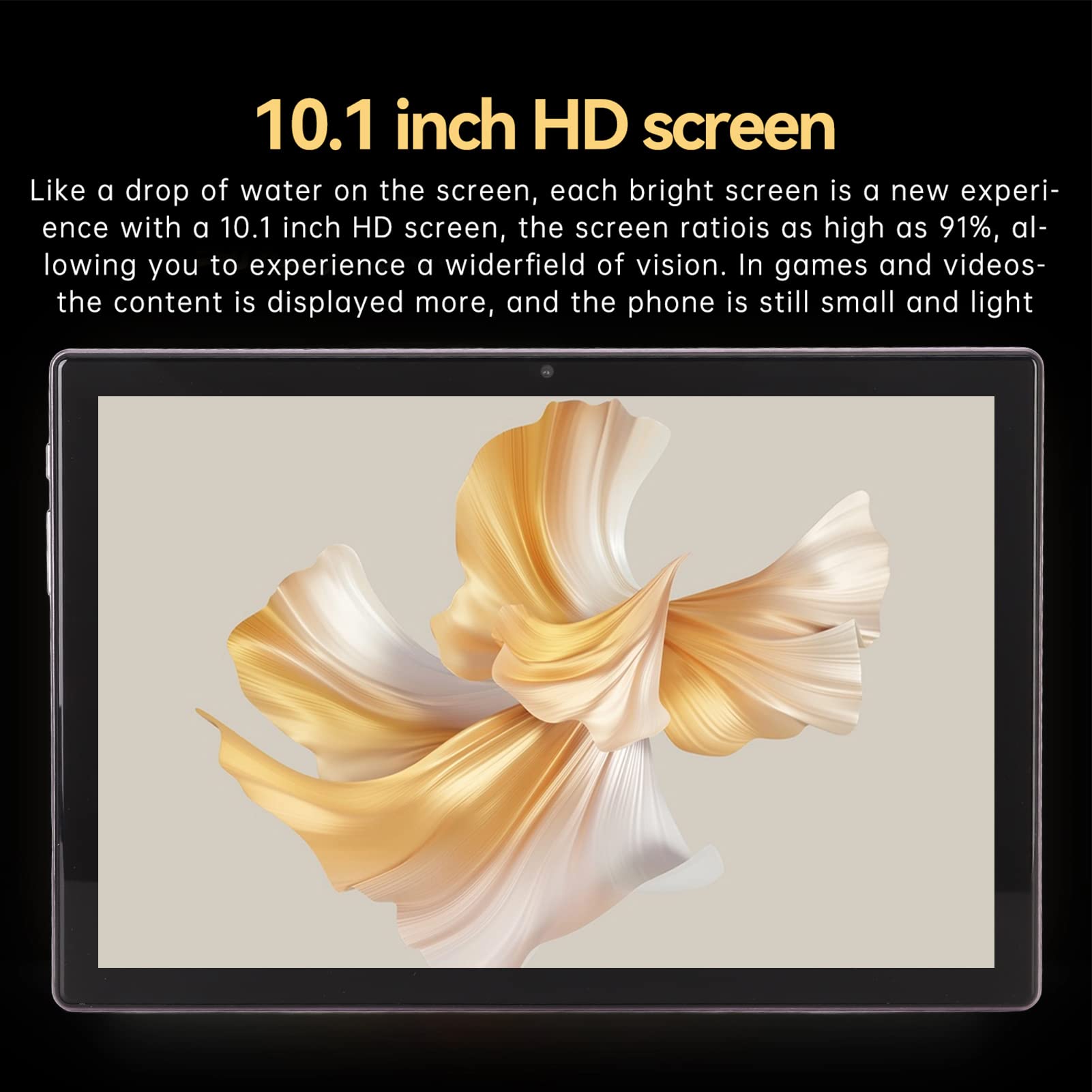 ICRPSTU FHD Tablet, 8GB 256GB Tablet 10. 1 Inch 100-240V Fast Charge Support Octa Core 2.4G 5G WiFi with Keyboard for Android 12 for Reading (US Plug)