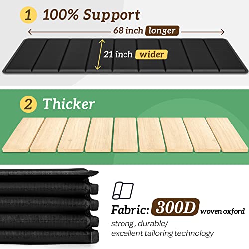 Jin&Bao Couch Cushion Support for Sagging, Heavy Duty Solid Wood Sofa Cushion Support 21＂- 68＂ for Loveseat- Couch Supporter Under The Cushions Board 100% Saver Sagging(Black)