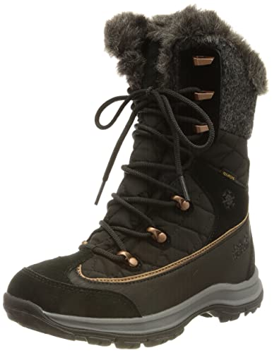 Jack Wolfskin Women's Aspen Texapore High W Hiking Boot, Black/Dark Grey, 6.5