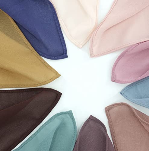 Hijab chiffon for women - hijab al-Quds β solid colors soft scarf - long hijab for women β head wrap haute chiffon - (cream)