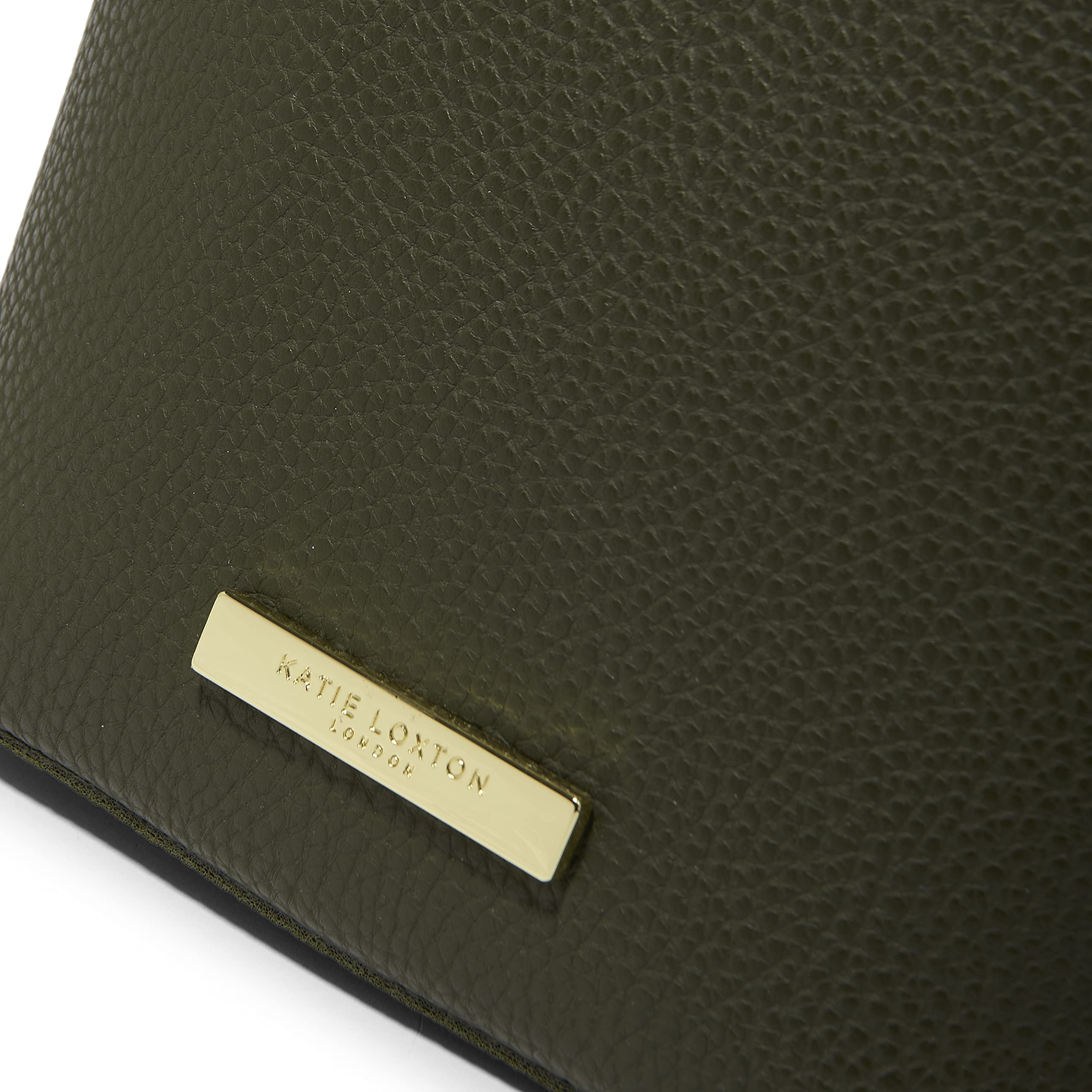 KATIE LOXTON Laura Womens Soft Pebble Vegan Leather Adjustable Strap Crossbody Satchel Purse Khaki Green
