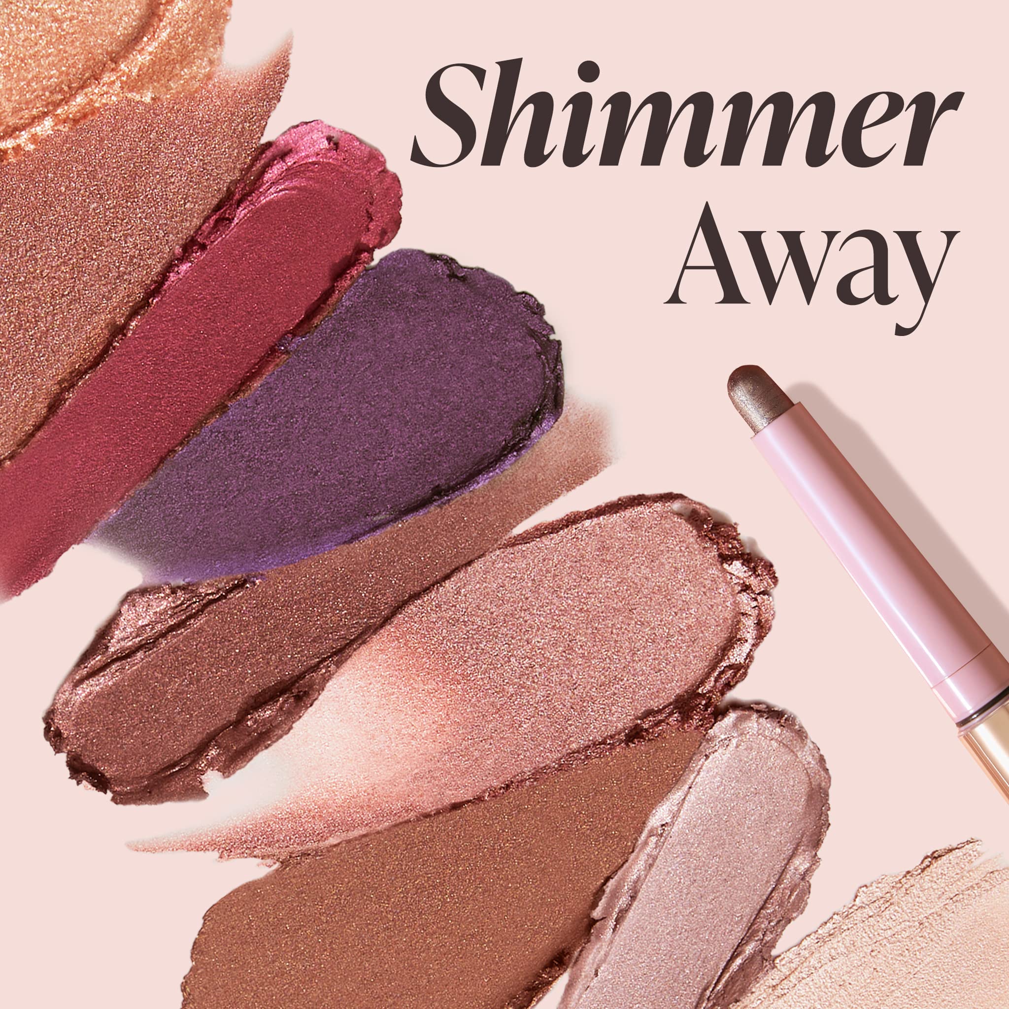 Mally Beauty Evercolor Eyeshadow Stick - Rose Gilt Shimmer - Waterproof and Crease-Proof Formula - Easy-to-Apply Buildable Color - Cream Shadow Stick