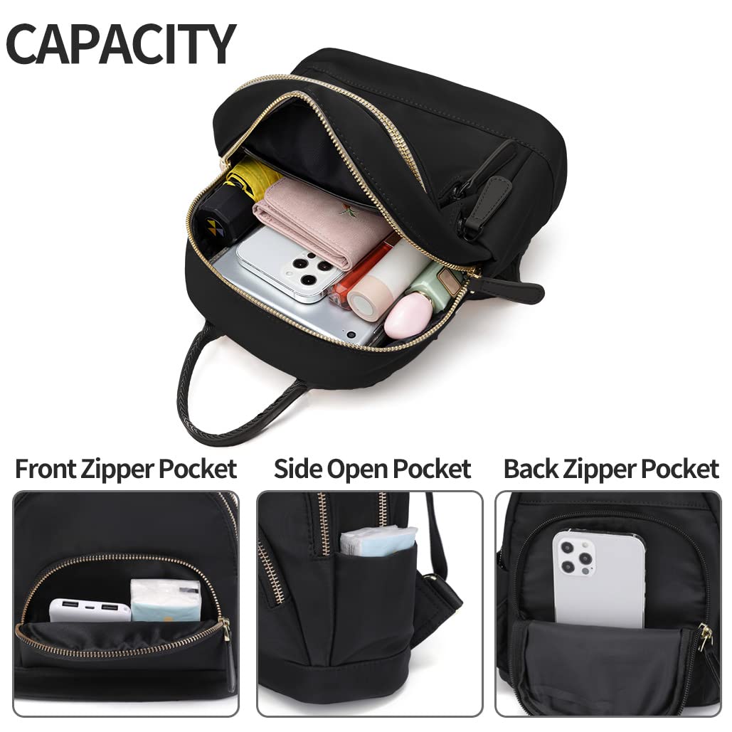 OFIHANLY Mini Backpack for Women Cute Fashion Anti Theft Nylon Travel Bag