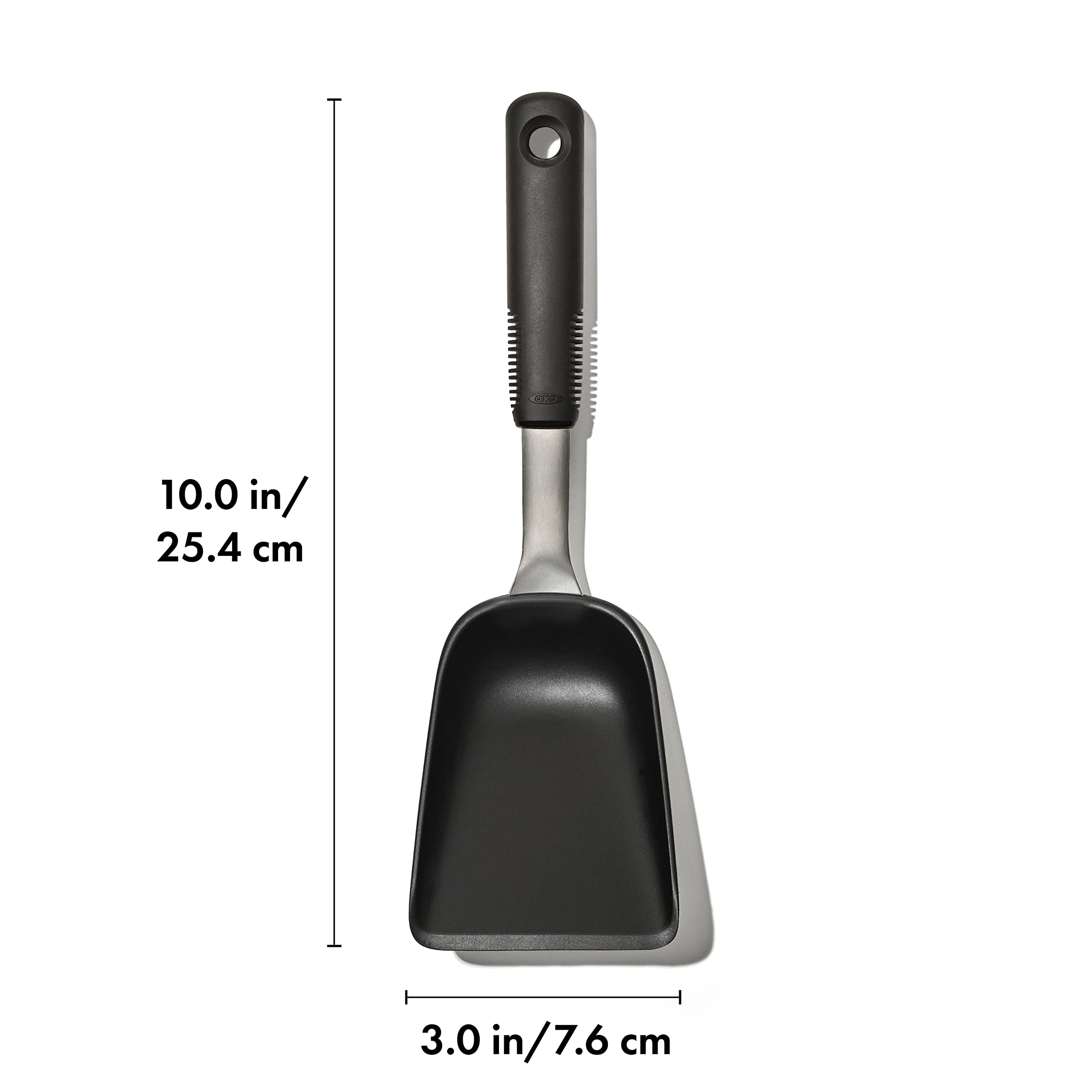 OXO Good Grips Sheet Pan Roasting Scoop for Vegetables and More, Black