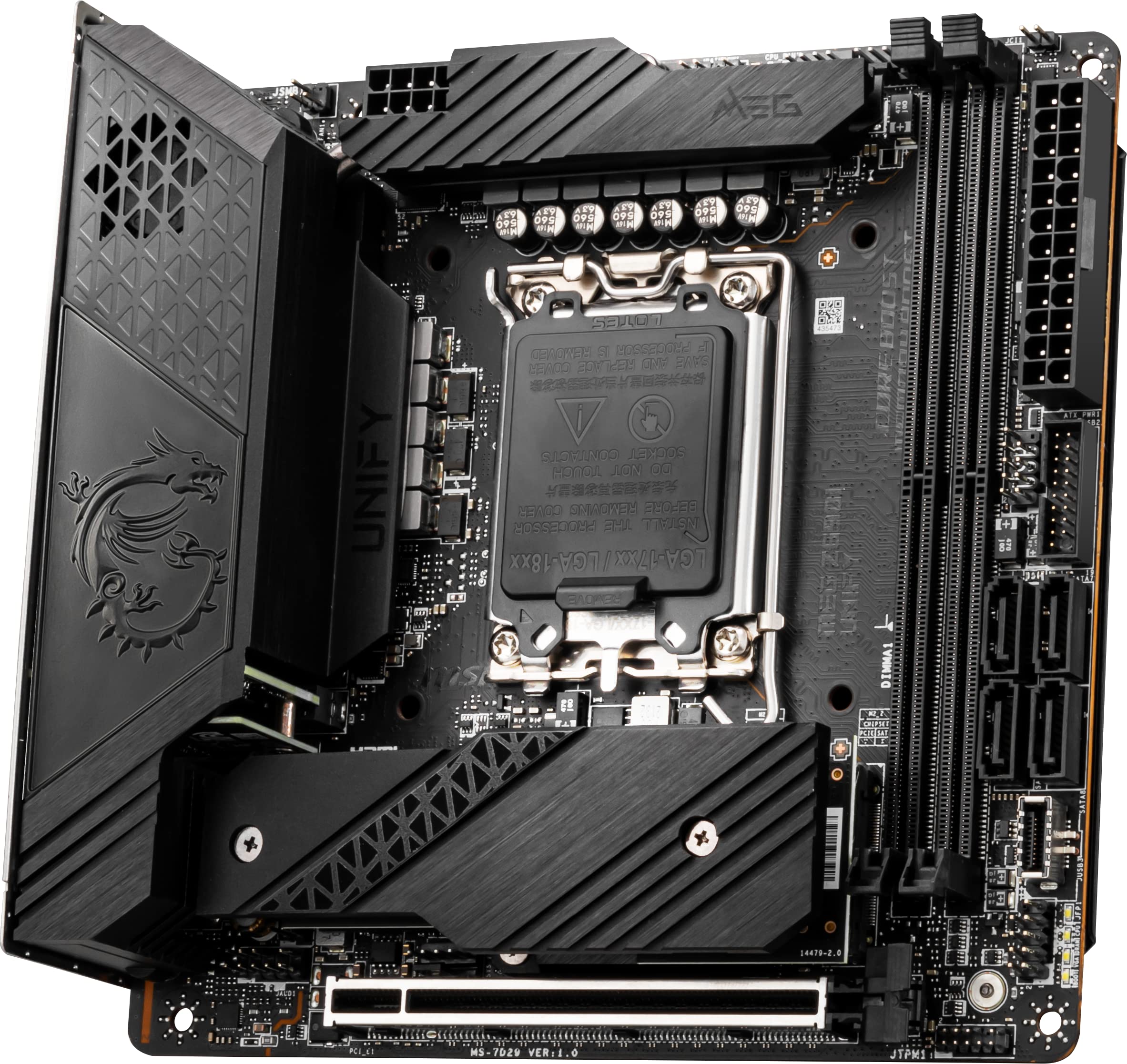 MSI MEG Z690I Unify Gaming Motherboard (Mini ITX, 12th Gen Intel Core, LGA 1700 Socket, DDR5, PCIe 5, 2.5G LAN, M.2 Slots, Wi-Fi 6E) (Renewed)