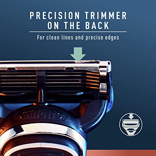 King C. Gillette Shave and Edging Razor for Men, 5 Premium Blades with Precision Trimmer, Gift Set Ideas for Him/Dad