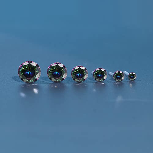LOLIAS 12Pairs Clear Earrings Plastic Post Stud Earrings for Women Plastic Earrings for Sensitive Ears Clear Piercing Retainer for Sport Work Crystal Stud Earrings Pack Rainbow