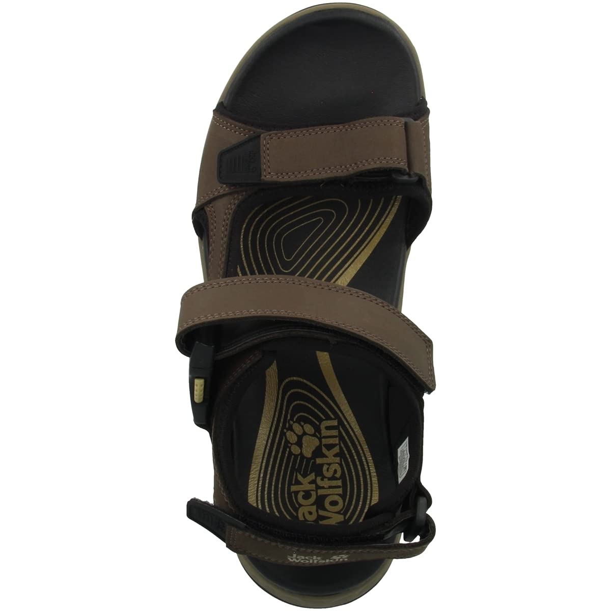 Jack Wolfskin Men's Rocky Path Hiking Sandal Boot, Brown Dark Brown Black, 13