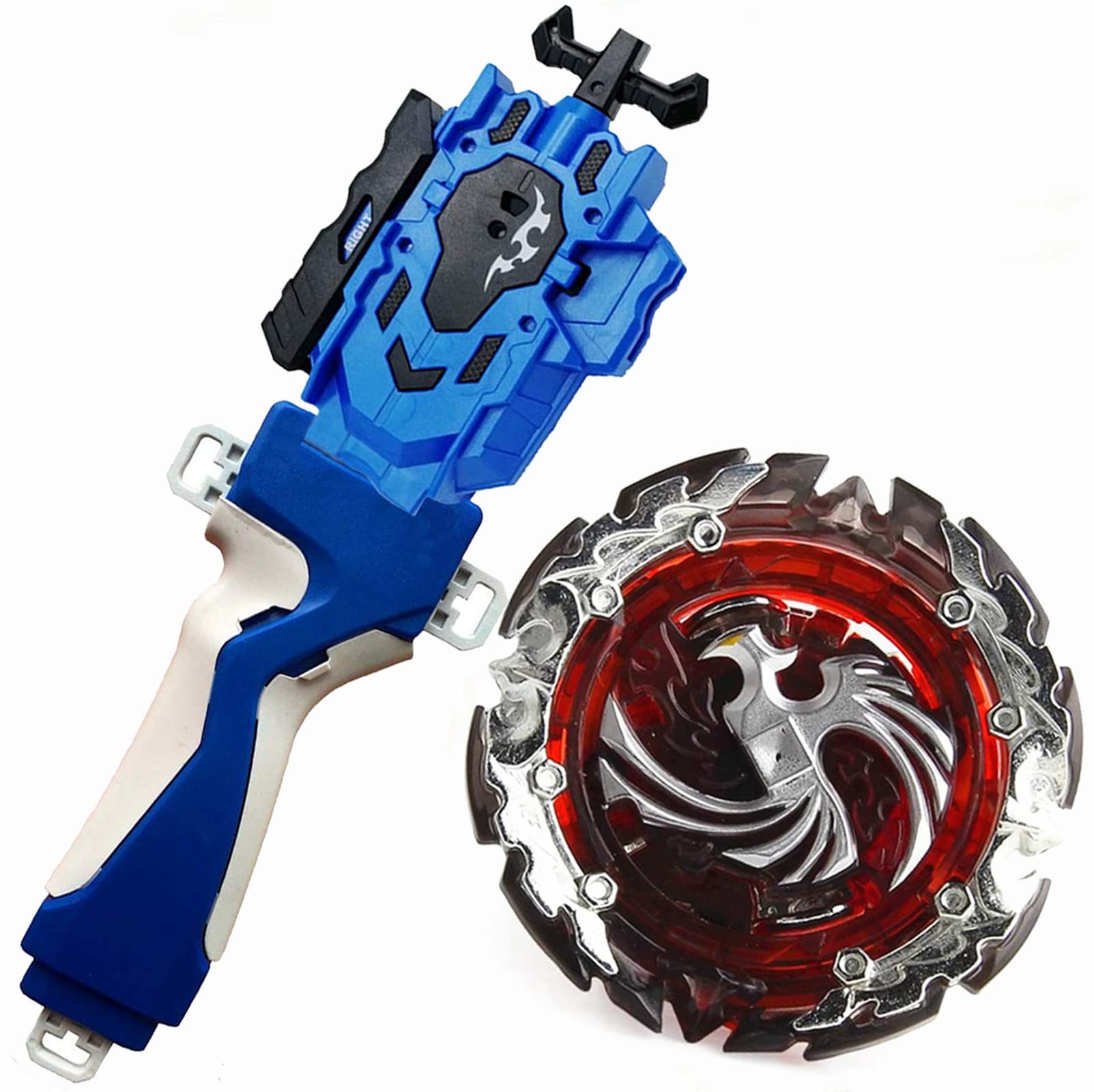 Mopogool Metal Fusion Play Blade Blade Toy Set B Blades Toys B-131 Booster Dead Phoenix.0.at Gaming Battling Top Toys Bey Battle Blade Burst Evolution Left and Right Spin String Launcher Grip