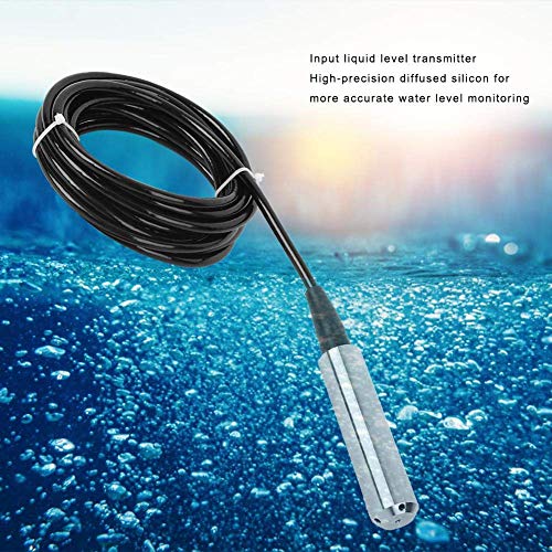 INTBUYING 4-20mA Smart Water Level Sensor Submersible Liquid Level Transmitter Water Level Sensor Pressure Transducer 24-36VDC Power Supply (30m Pressure Range, 98ft Cable)