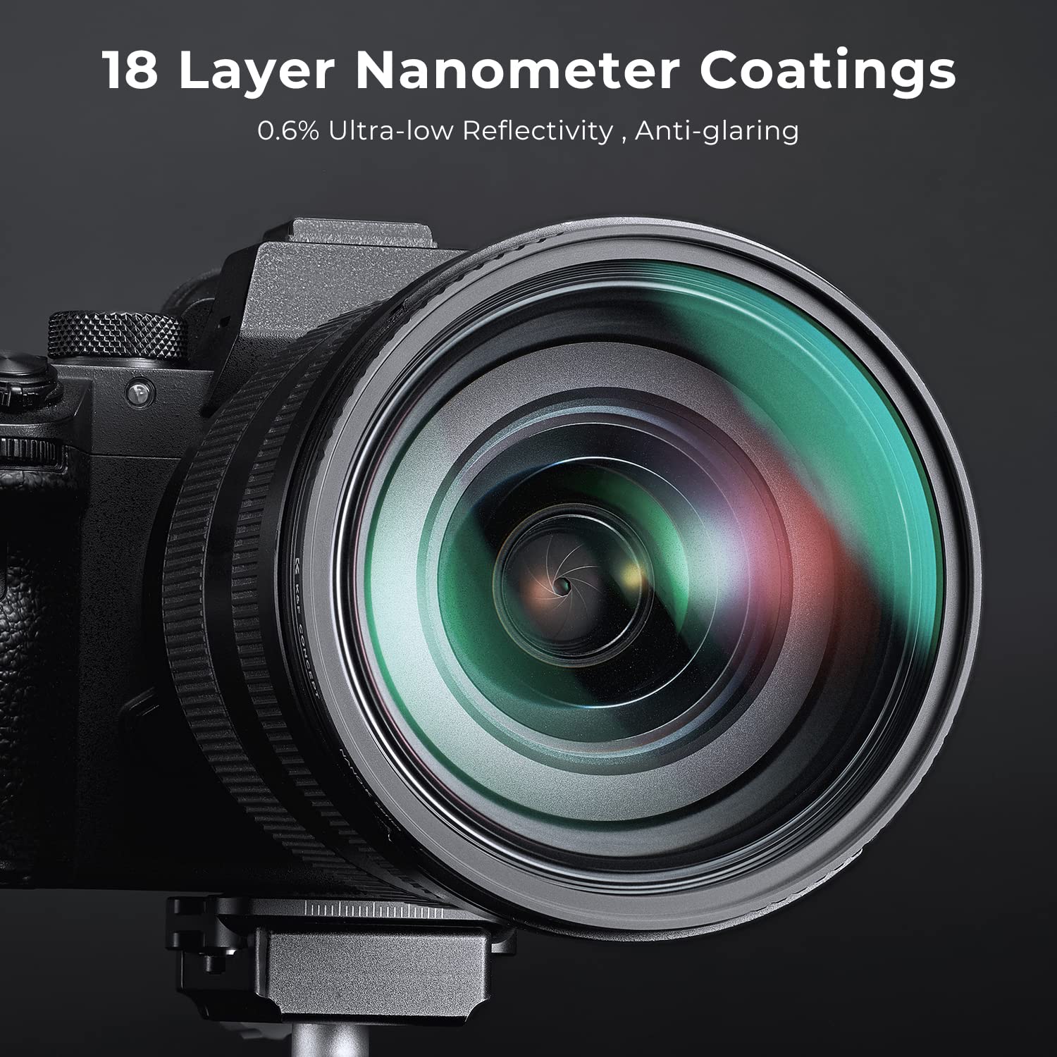 K&F Concept 67mm Black Diffusion 1/4 Filter Mist Cinematic Effect Filter with 18 Multi-Layer Coatings for Video/Vlog/Portrait Photography (K-Series)