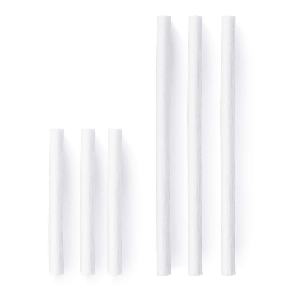 JISULIFE Humidifier Cotton Filter Wicks, 6 Pack Cotton Filter Refill Sticks Wicks Replacement (Long: 195mm/7.68inch, Short: 117mm/4.61inch) for Personal Humidifiers
