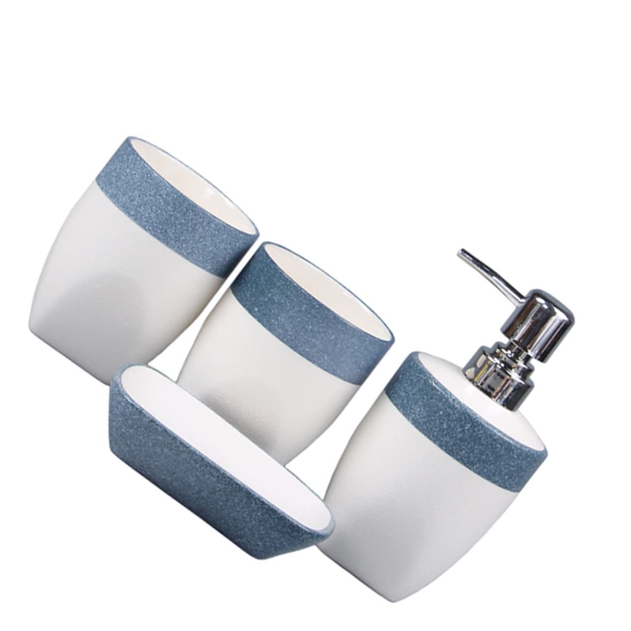LABRIMP 1set Bathroom Four Piece Set Liquid Pump Bottle Soap Dispenser Bottle Drain Soap Dispenser Organizer Lotion Pump Dispenser Lotion Dispenser Pump Ceramics Lip Gloss Pearlescent