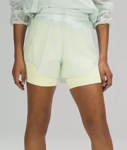 Lululemon Women's Step Out 3" High Rise Shorts Womens Size 6 Ocean Air Green Sheer Short