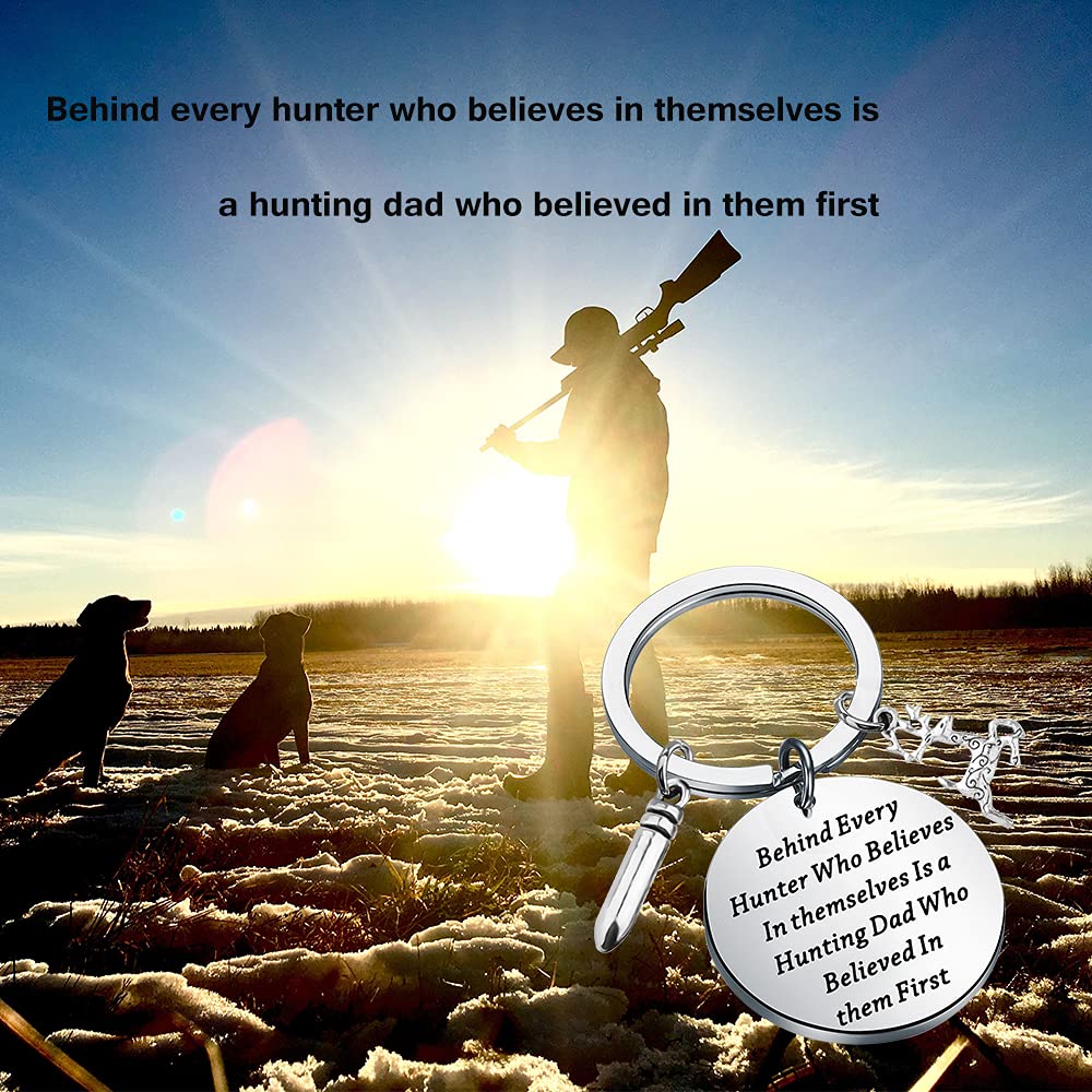 KUIYAI Hunter Gift Hunting Lovers Gift Bullet Deer Keychain Hunting Father Gift Father's Day Gift for Dad (hunter dad)