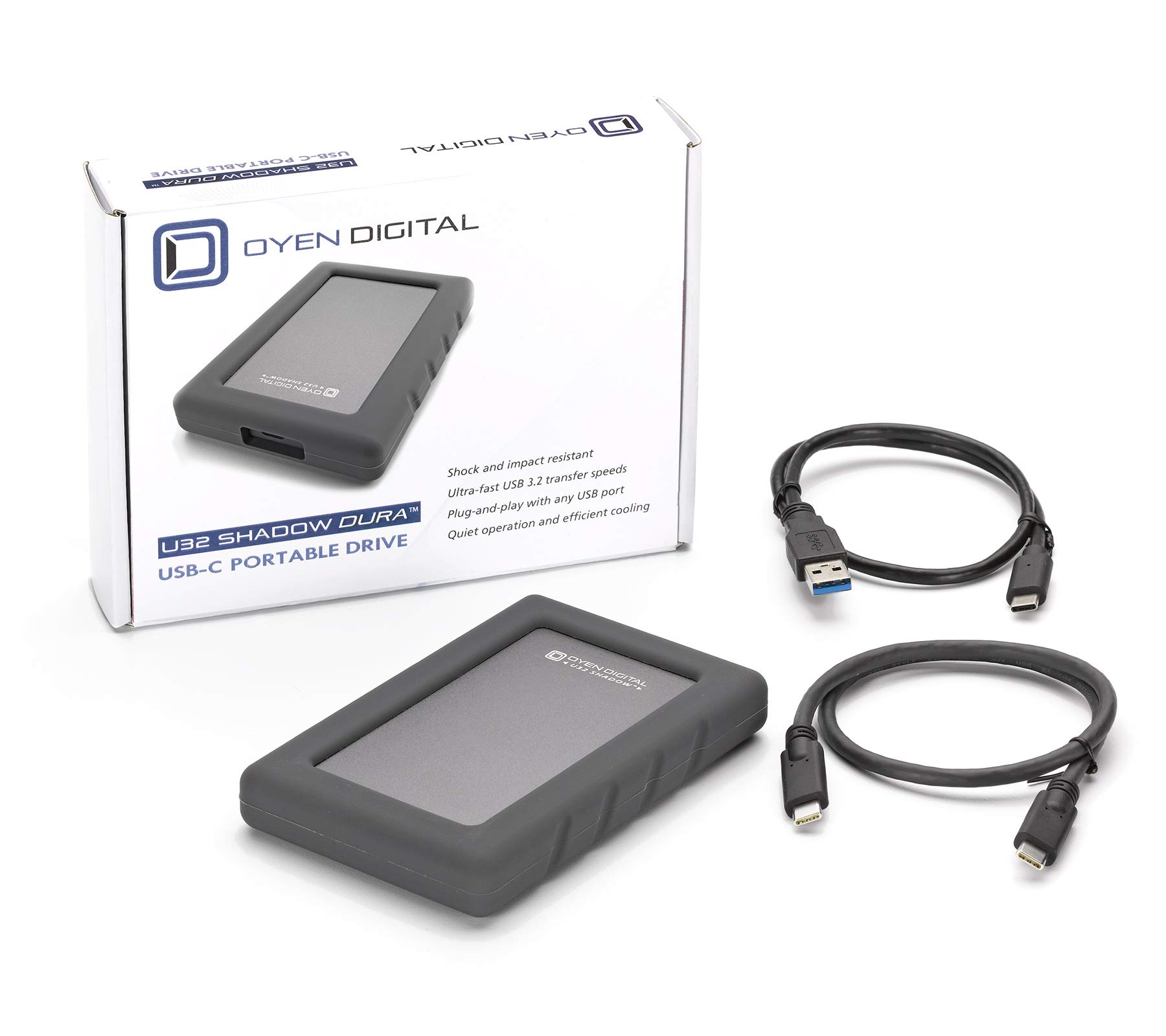 Oyen Digital U32 Shadow 8TB USB-C Rugged Portable SSD (DU32-C-SS-8T-G)