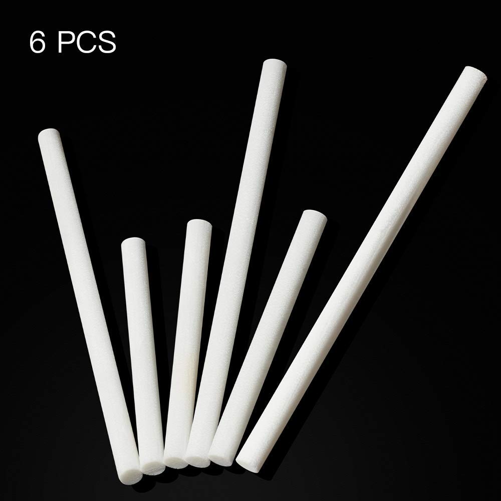 JISULIFE Humidifier Cotton Filter Wicks, 6 Pack Cotton Filter Refill Sticks Wicks Replacement (Long: 195mm/7.68inch, Short: 117mm/4.61inch) for Personal Humidifiers