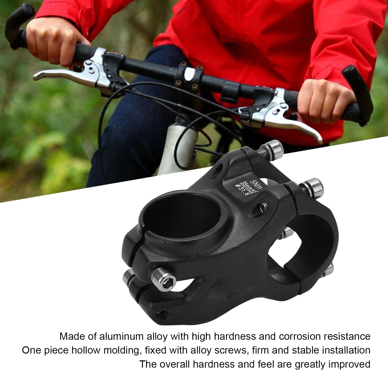 LAIONTY Bike Handlebar Stem Aluminum Alloy Lightweight Handlebar Stem Tool Cycling Accessory for Road Mountain Bike