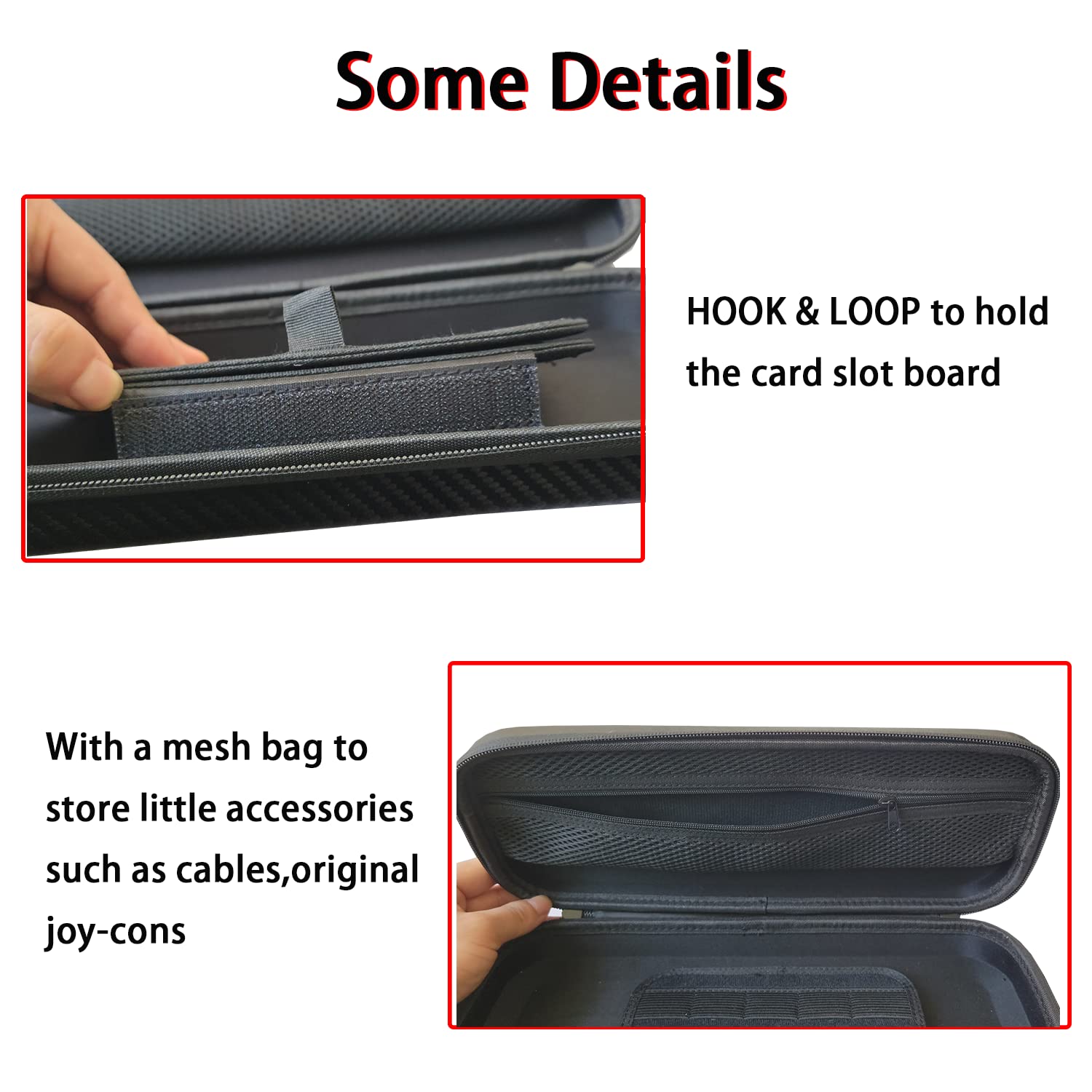 KAXIMEII Carrying Case Compatible with Hori Split Pad Pro Controller, Portable Hard Bag for Nintendo Switch and Switch OLED Console Steam Deck Case Waterproof Black