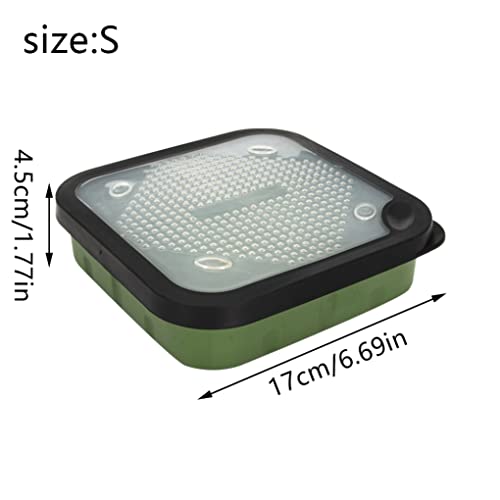 KANTANZE Bait Boxes Maggot Fishing Tackle Case Carp Shatterproof Bait Kit Storage Organizer,S
