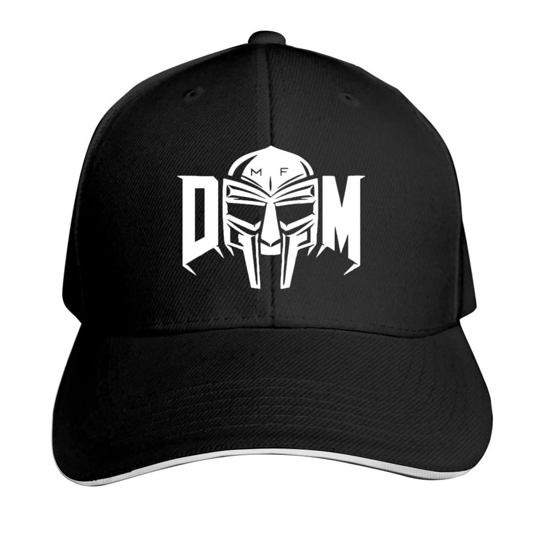 MF Doom Hat Unisex Dad Hat Hip-Hop Baseball Cap Adjustable Strapback Cap for Men Women Black