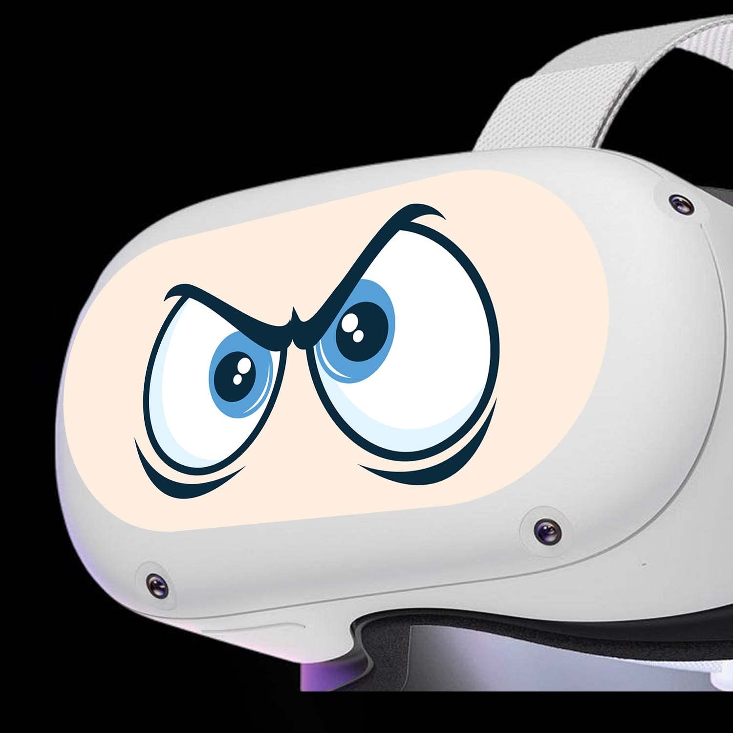 KCD VR Headset Controller Decal Sticker - Front Eyes Skin - Blue Angry