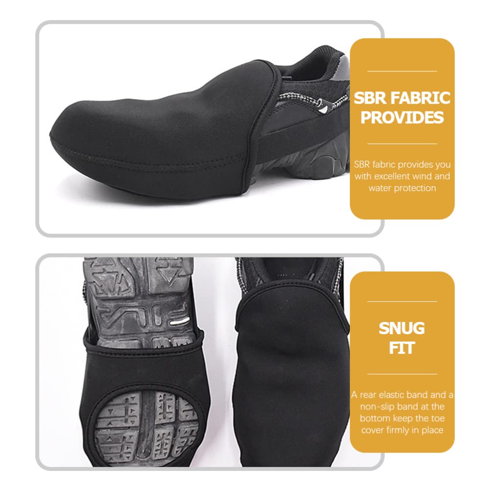 LIOOBO 1 Pair of Shoes Covers Warm Windproof Riding Half Shoe Cover Mountain Bike