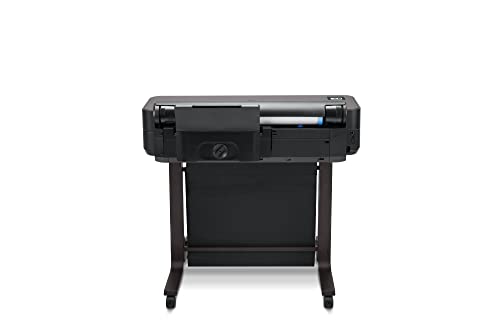 HP DesignJet T650 Large Format 24-inch Plotter Printer, with Roll Cover, Auto Sheet Feeder, Media Bin & Stand (5HB08A)