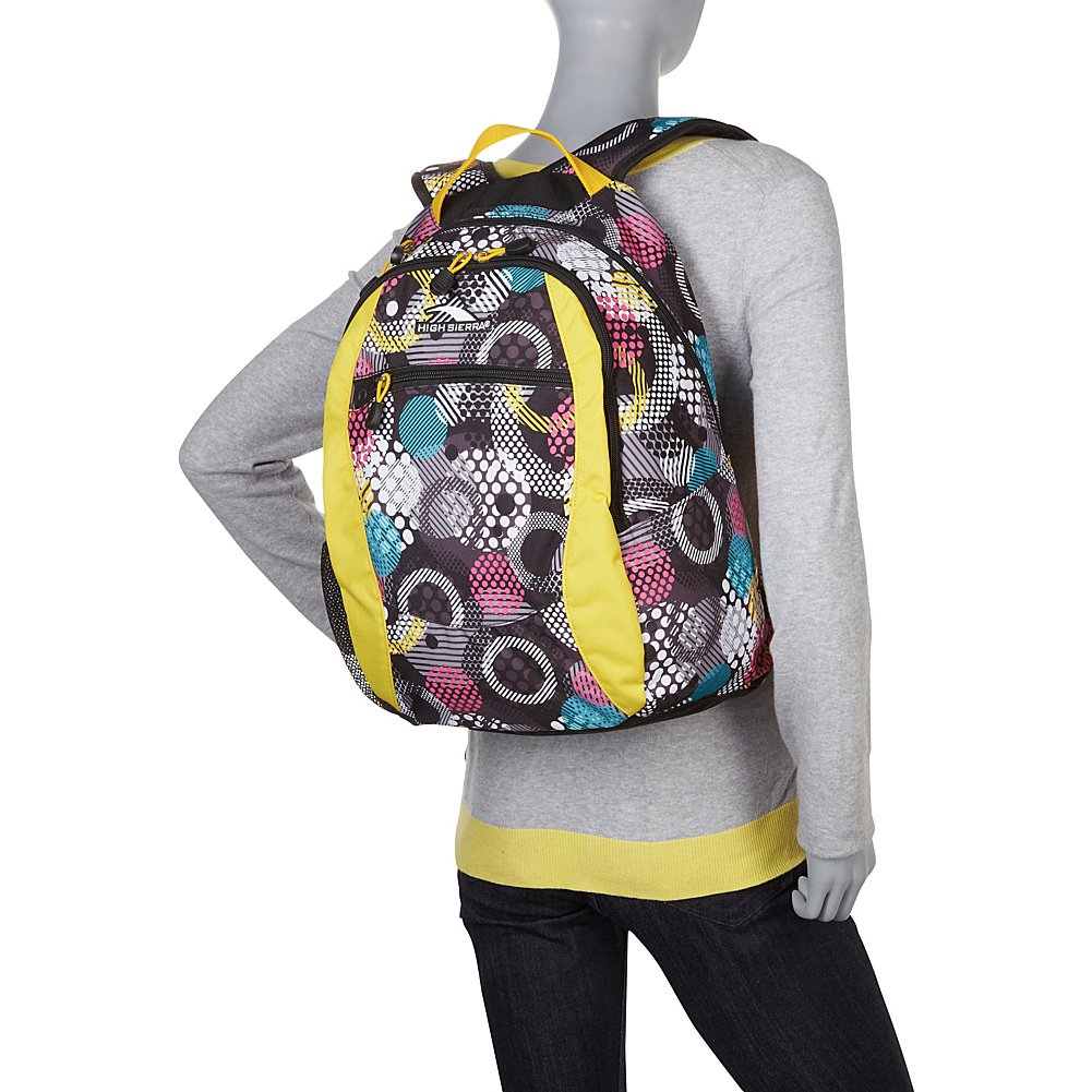High Sierra Curve Backpack, Black (Black/Black/Black), 18.5 x 12.5 x 8.5-Inch