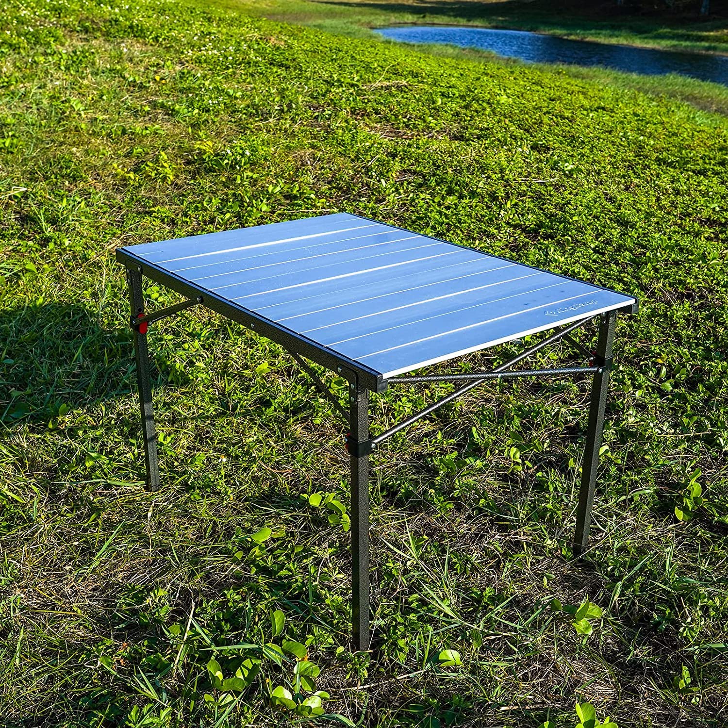 KingCamp Roll Up Aluminum Folding Table Compact Camping Foldable Camp Tables for Travel, Picnic, Party, Barbecue, Outdoor and Indoor, 4-6 Person