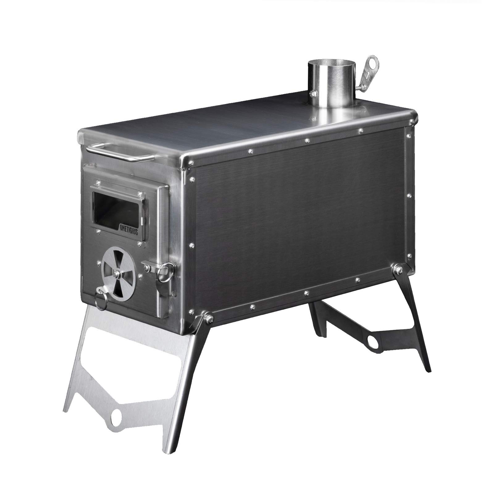 OneTigris Rock Fortress Hot Tent, Half Dome Mesh Inner Tent, and Tiger Roar Wood Stove Combo