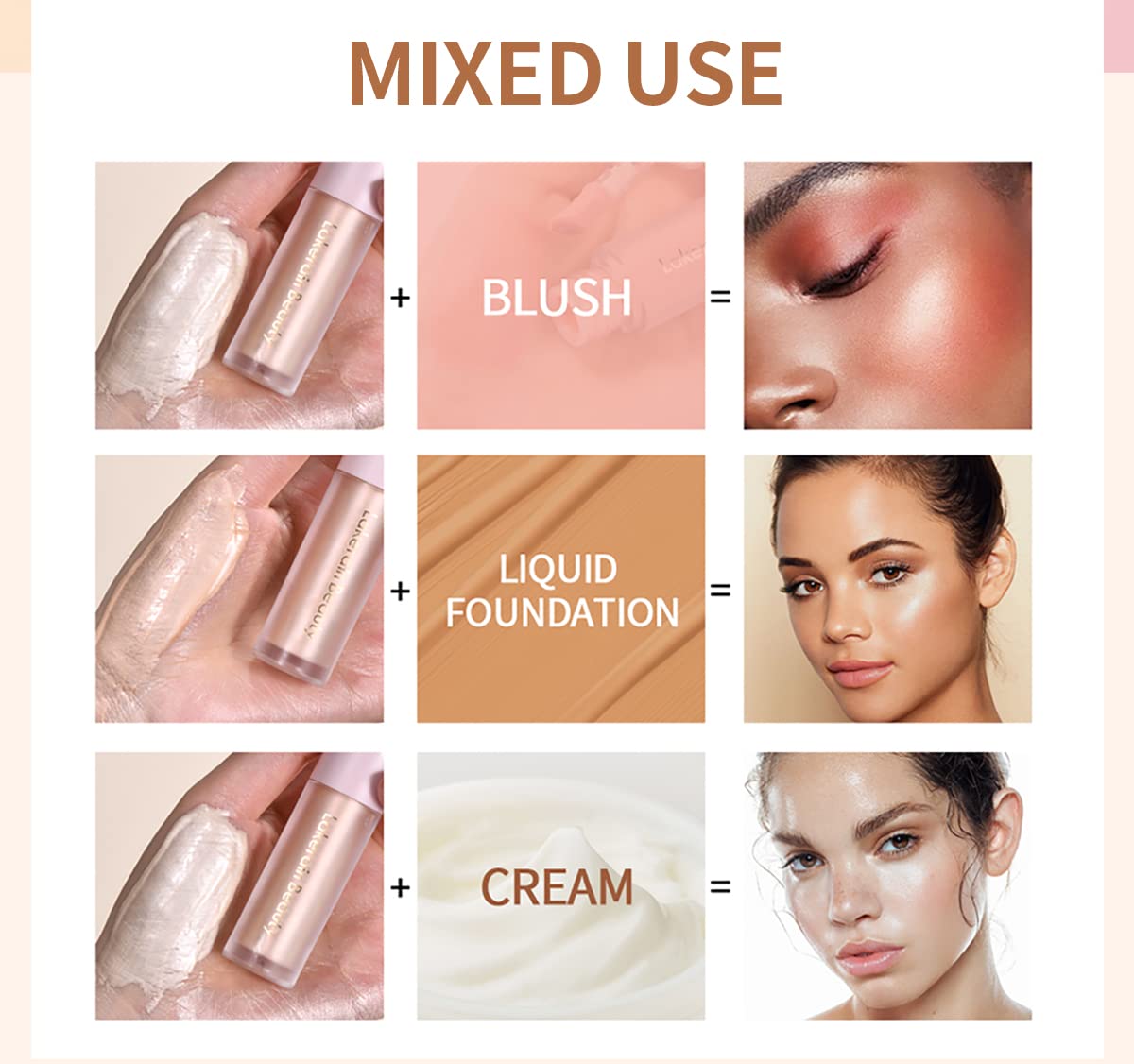 Liquid Highlighter Stick,Multi-Use Contour Highlighter Stick Makeup for Face & Body, Moisturizing Waterproof Light Liquid Luminizer with Cushion Applicator, Natural Looking Face Highlighter Makeup(#01 Moonlight)