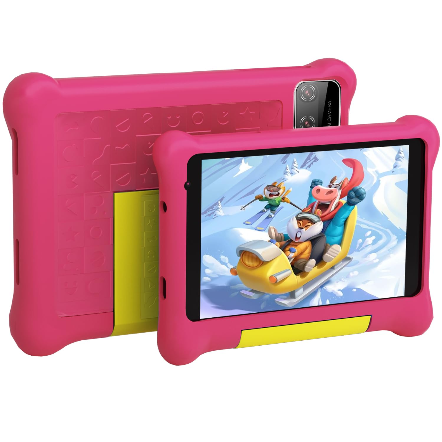 HiGrace Tablet for Kids, 7 inch Android 12 Kids Tablet 2GB RAM + 32GB ROM, HD Display, Quad Core, 128GB Expansion, Dual Camera, Wi-Fi Tablet for Children (Pink)